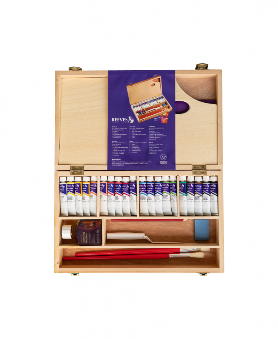 Reeves Premium Oil Color Wooden Box Set • CITY STATIONERY GROUP SAL