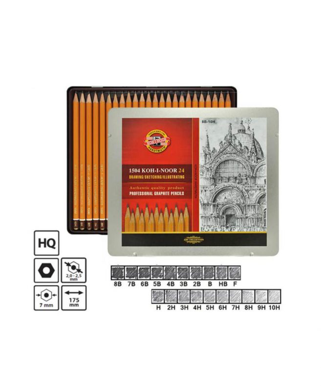 Koh-I-Noor Graphite Pencil Art Set 8B to 10H • CITY STATIONERY GROUP SAL