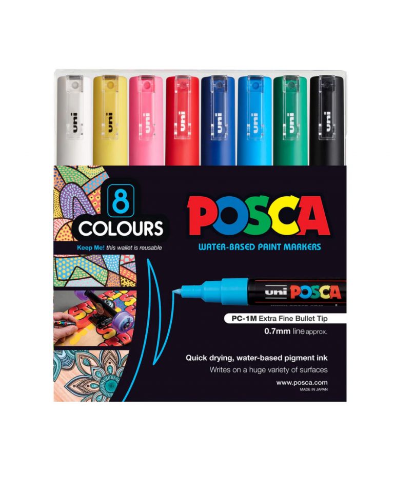 Posca Marker Set Micro Tip 1M (0.7mm) • CITY STATIONERY GROUP SAL