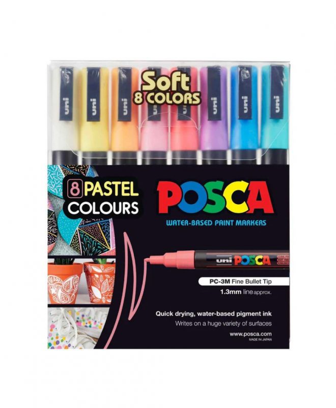 Posca PASTEL Marker Set Fine Tip 3M (1.3mm) • CITY STATIONERY GROUP SAL