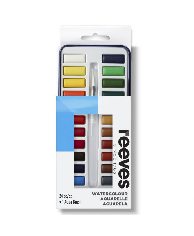 Reeves Watercolor Paint Set with Brush 24 Colors • CITY STATIONERY ...